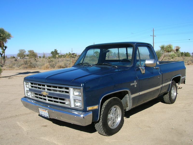1987 C10 Chevy Silverado Short Bed SWB PU Blue Chevrolet 87